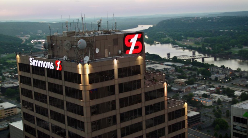 Simmons Name Appears on Arkansas' Tallest Building - Kelley Commercial ...